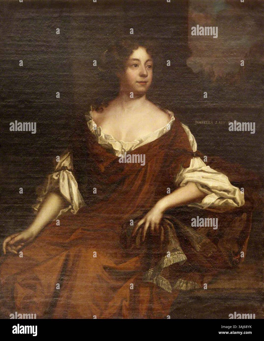 This portrait, by a follower of Peter Lely, depicts Elizabeth Bennet ...