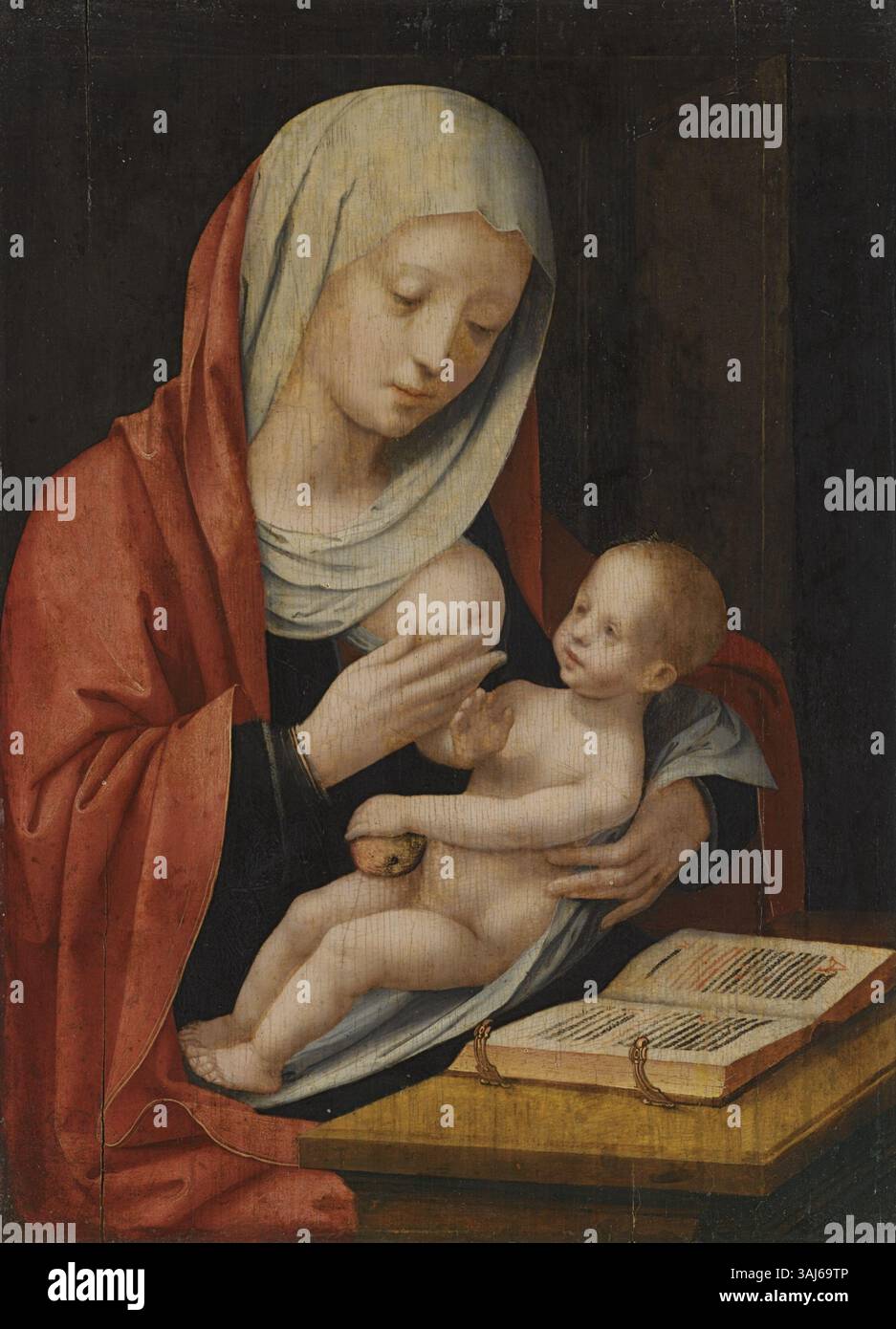 The Master of the Female Half-Lengths created this portrait, showcasing a female figure in half ...