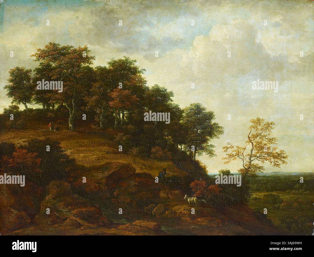 In this landscape painting by Jacob van Ruisdael, 'The Oak Hill' (1650 ...