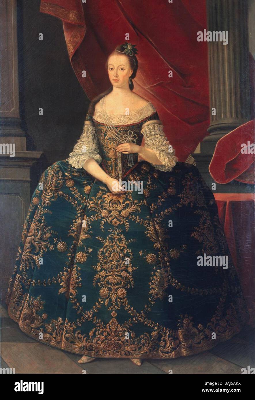 This circa 1773 portrait by Miguel António do Amaral depicts Maria I of ...