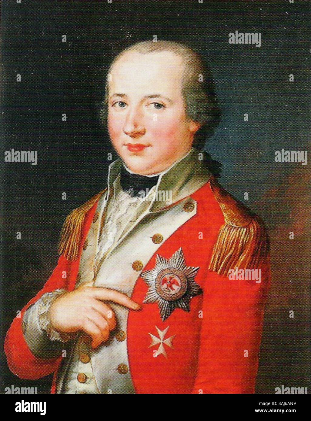 This 18th-century portrait depicts Hans Heinrich VI, Count of Hochberg ...
