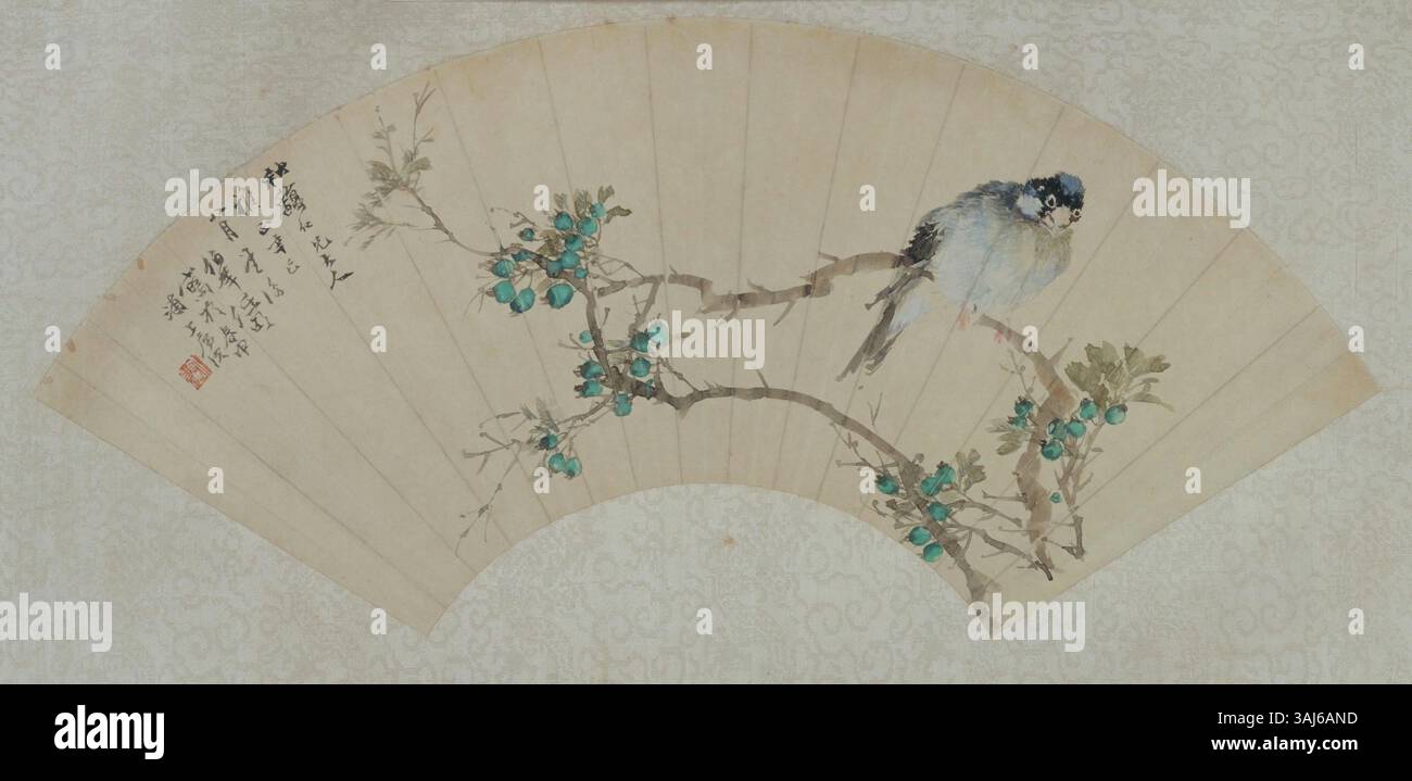 This artwork by Ren Bonian (1840–), a renowned Chinese artist, features ...