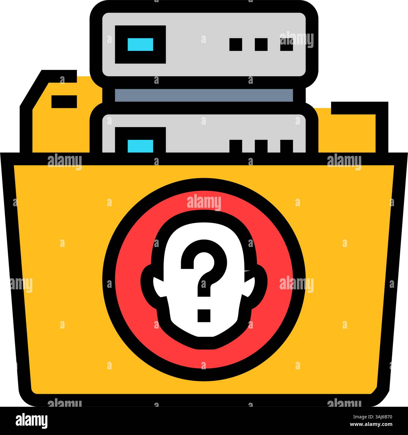 data anonymization ethical ai color icon vector illustration Stock ...