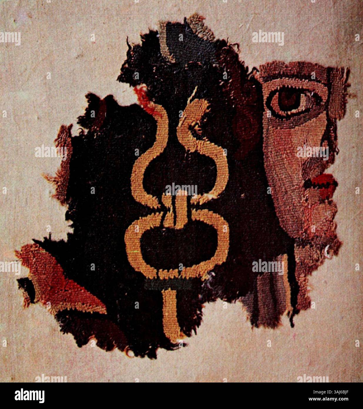 A 3rd-century CE tapestry from Loulan depicting the Greek god Hermes ...