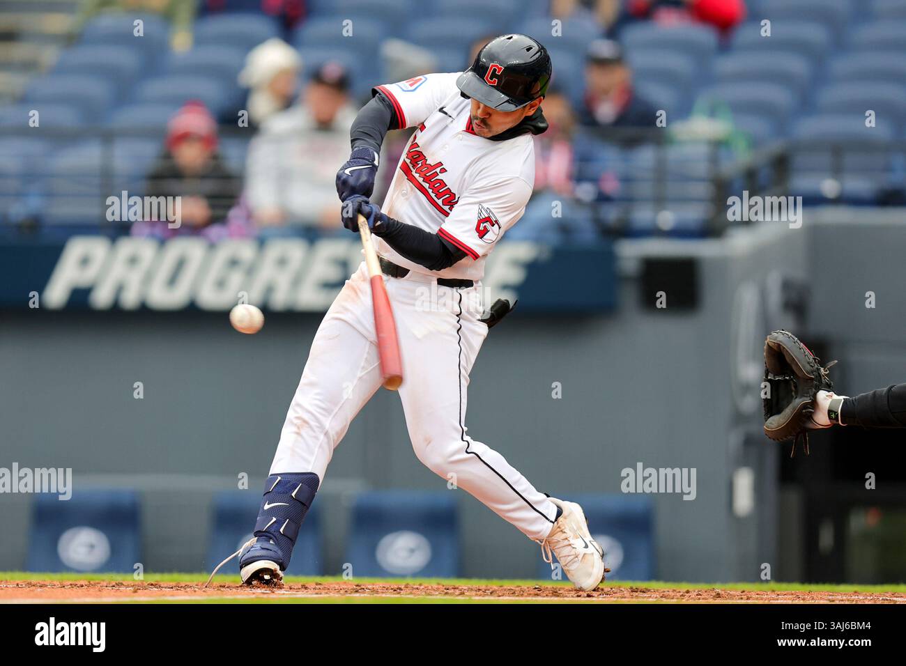 CLEVELAND, OH - APRIL 10: Cleveland Guardians left fielder Steven Kwan ...