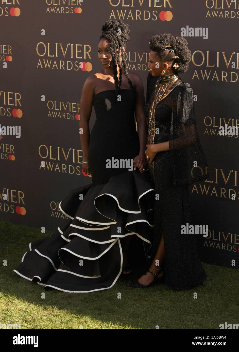 London, UK. Heather Agyepong and Benedict Lombe at Mastercard sponsored ...