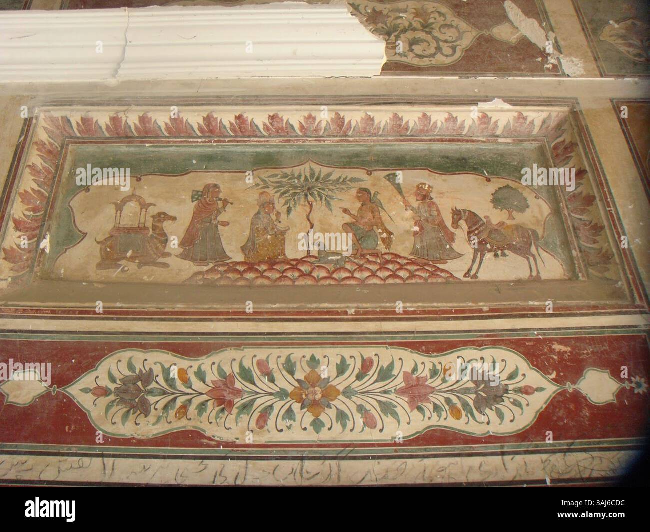 The fresco at Gurdwara Bhumman Shah, Depalpur, Punjab, Pakistan ...
