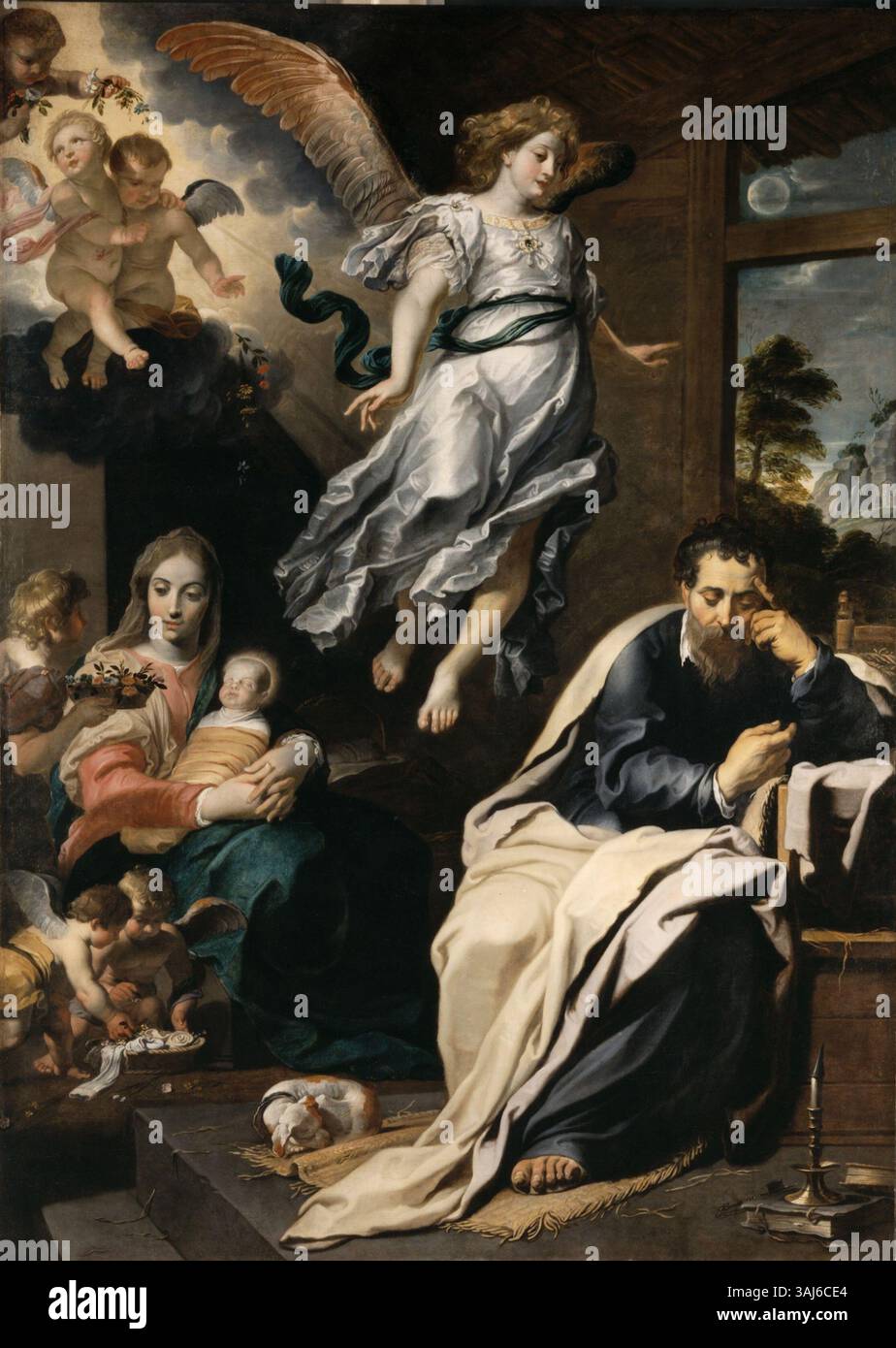 Gerard Seghers’ *The Dream of Saint Joseph* portrays Saint Joseph in a ...