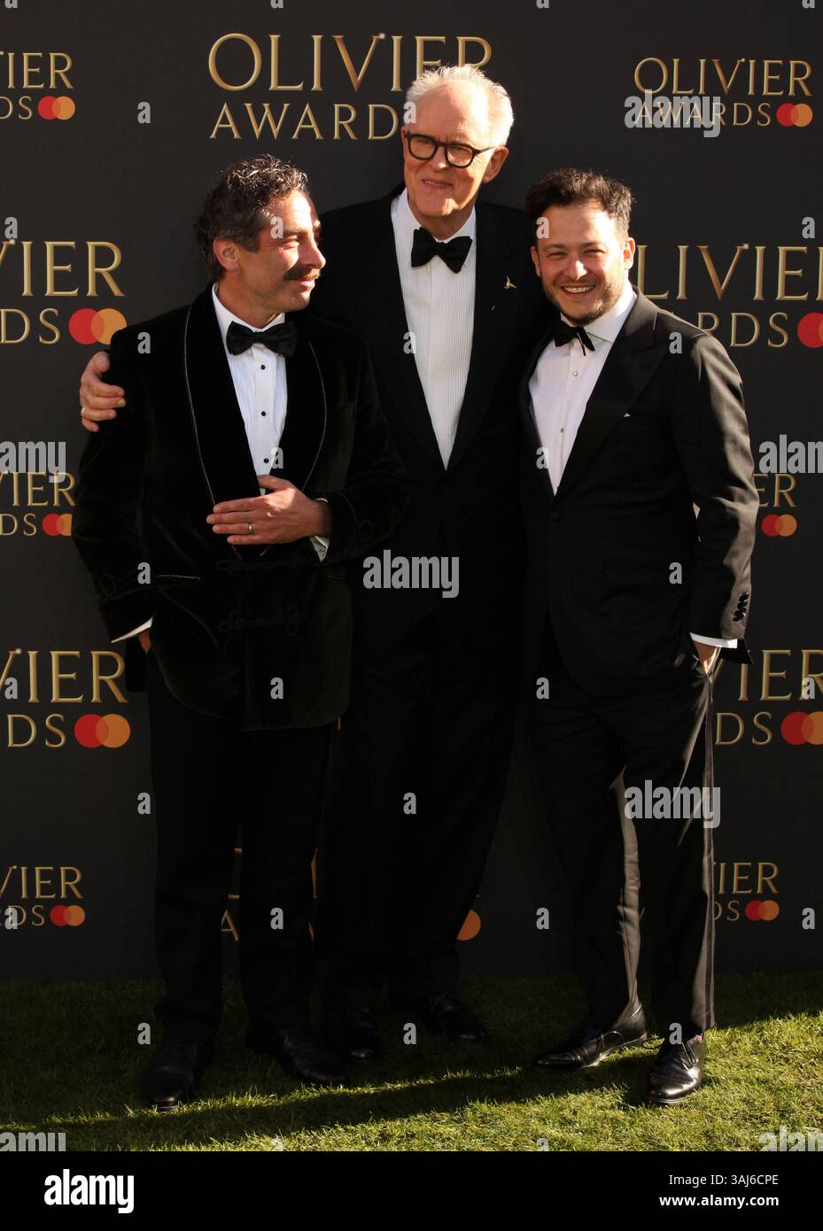 London, UK. John Lithgow (centre) with Elliot Levey (L) and Mark ...