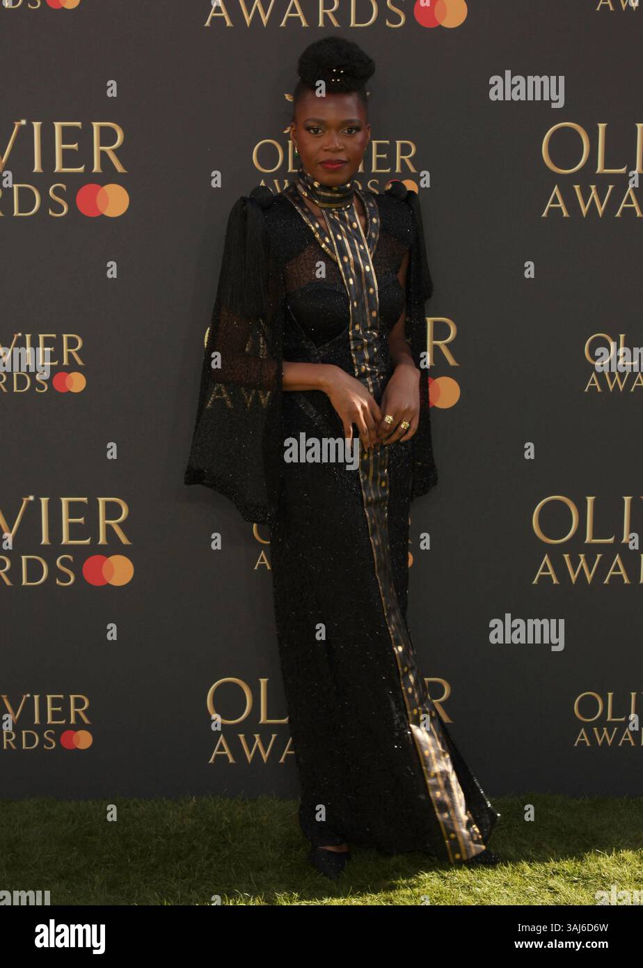 London, UK. Benedict Lombe at Mastercard sponsored 2025 Olivier Awards ...