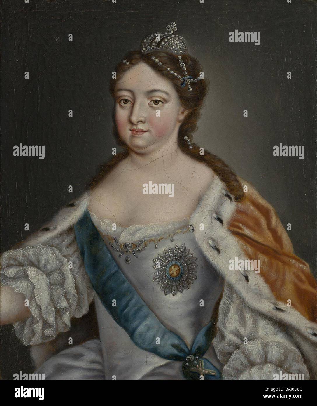 This portrait, attributed to Jacopo Amigoni, depicts Empress Anna ...
