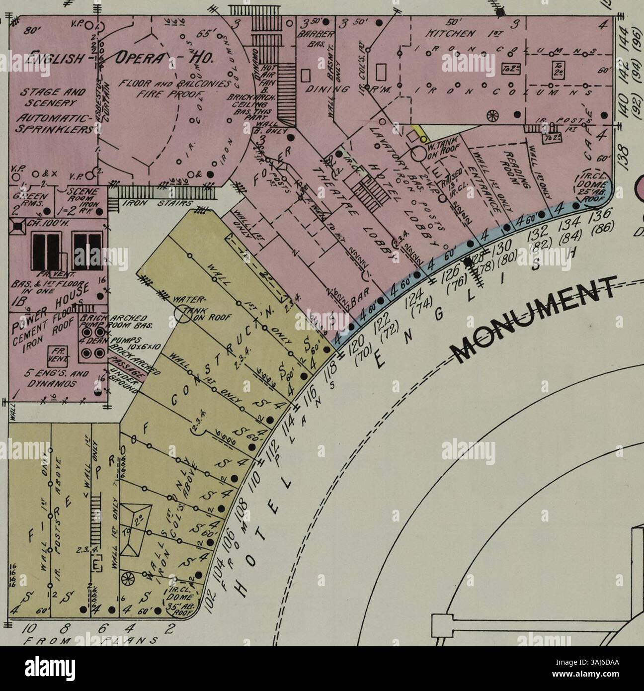 This detail from the 1898 Sanborn Fire Insurance map shows the location ...