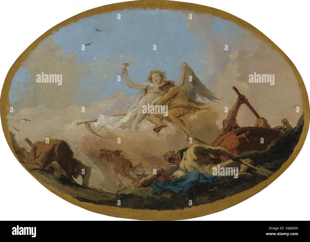 1760 painting by Giovanni Battista Tiepolo titled 'Time Discovering ...