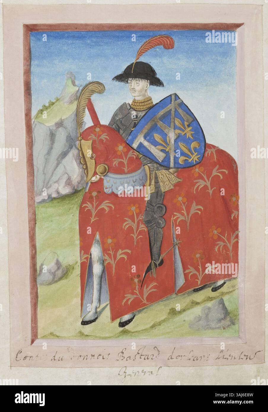 The 'Armorial de Gilles le Bouvier' includes a miniature of Jean, Comte ...