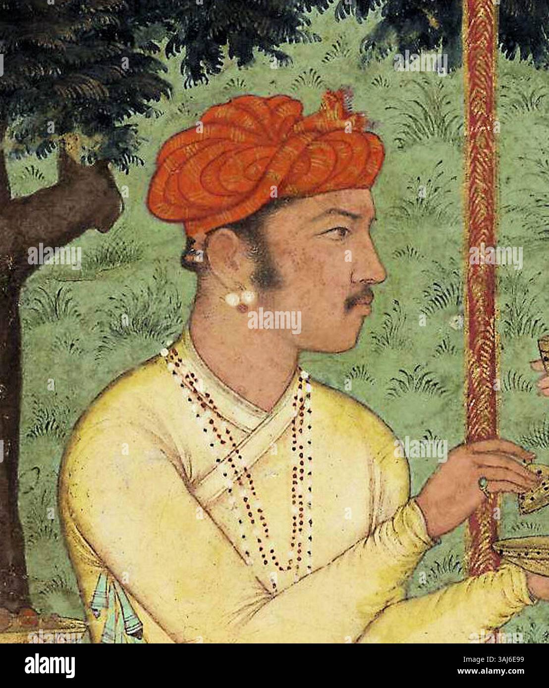 This 1610 portrait of Khusrau Mirza, another son of Jahangir, presents ...