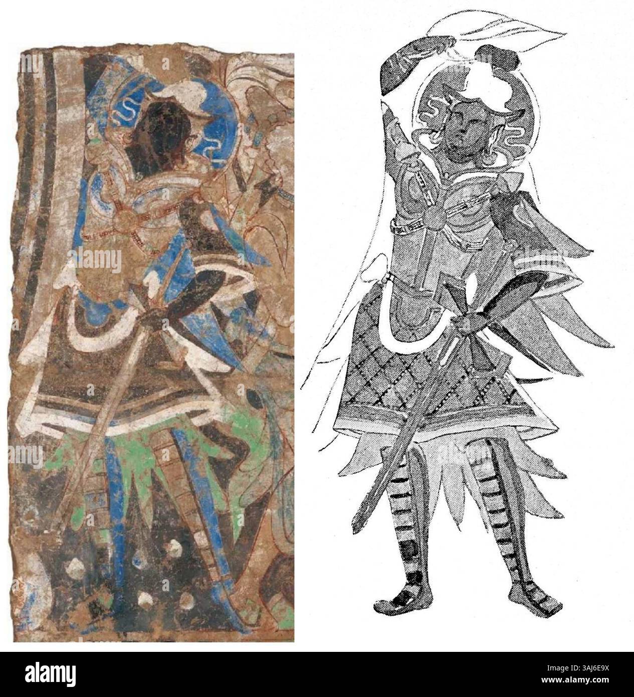 Cave 4 Vajrapani, 5th-6th century, depicting Vajrapani, with the ...