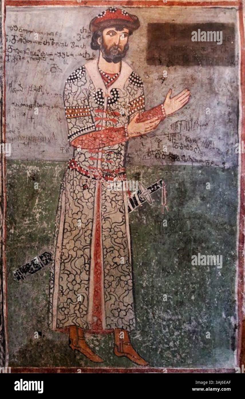 This fresco from the mid-14th century, located in the Lagami Saviour ...