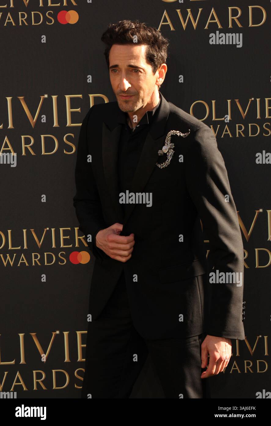 London, UK. Adrien Brody at Mastercard sponsored 2025 Olivier Awards ...