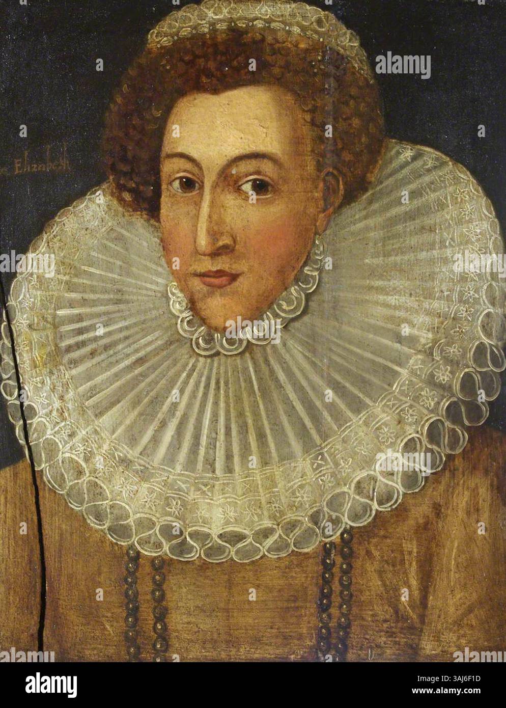 Portrait of Queen Elizabeth I, painted by the British School circa 1650 ...