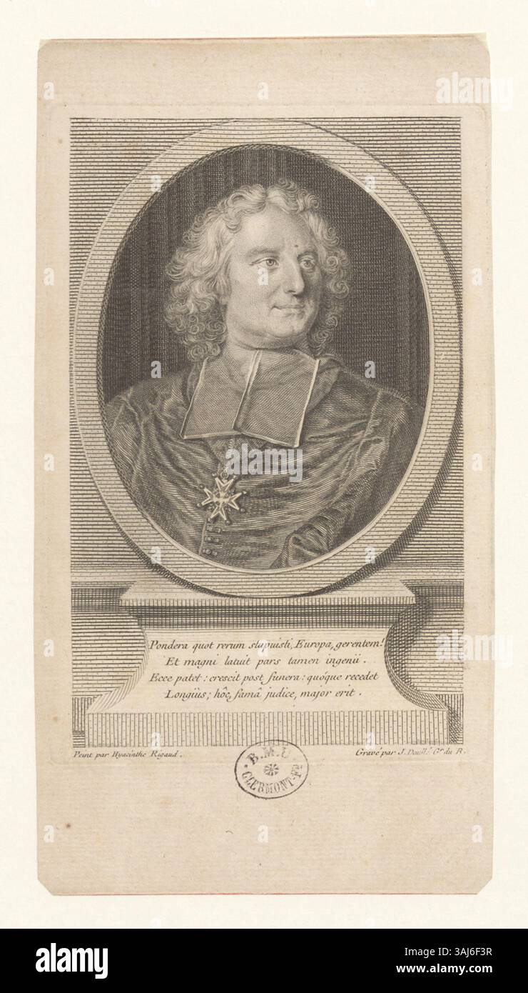 This intaglio print of Melchior de Polignac, created by Hyacinthe ...