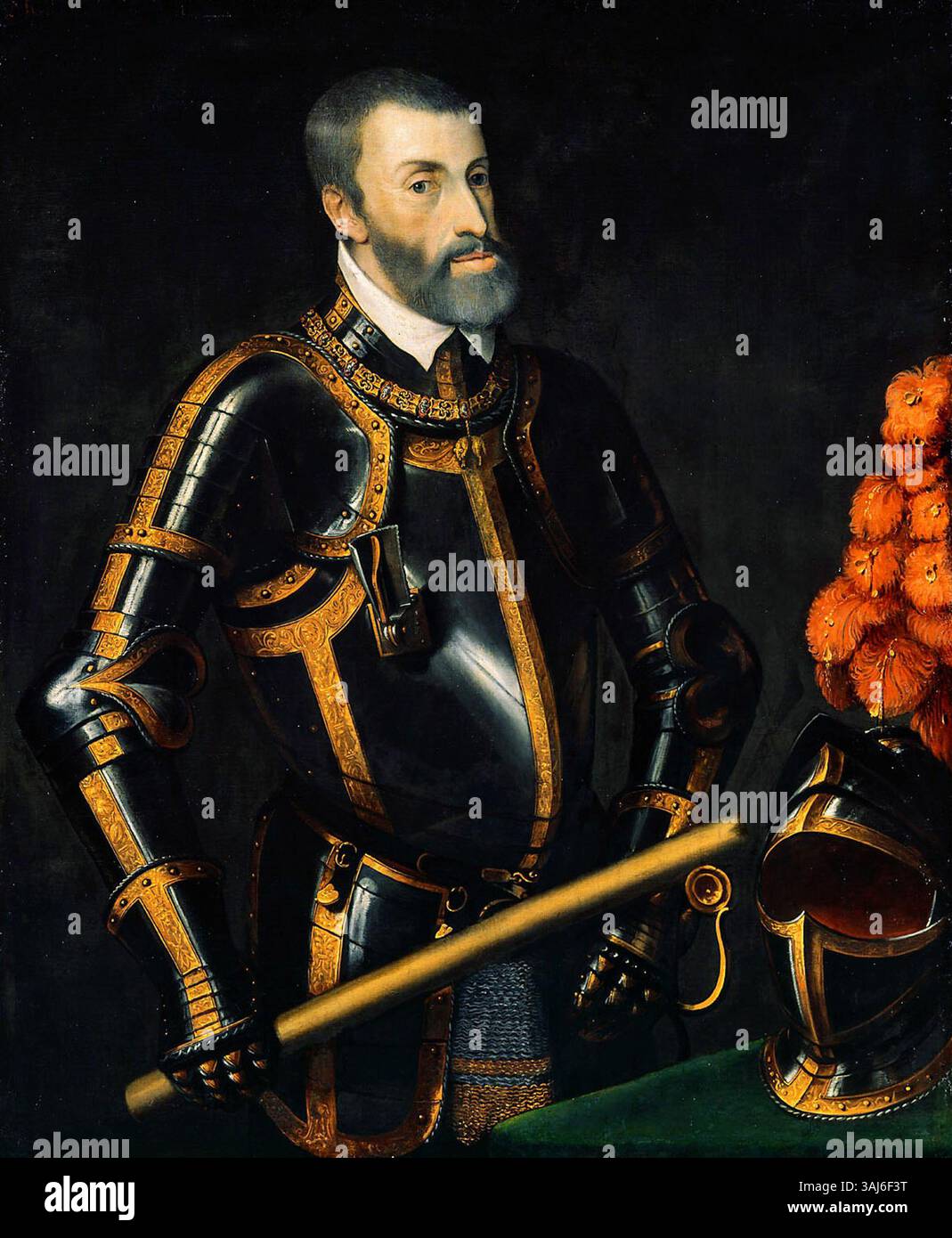 This portrait of Emperor Charles V, painted by Titian in the 1550s ...