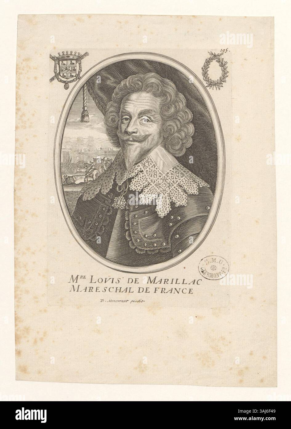This intaglio print from the Boyer collection depicts Mre Louis de ...