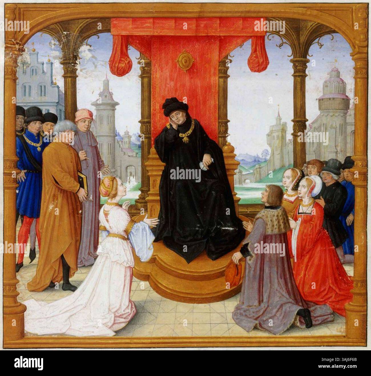 This 15th-century manuscript illumination depicts Charles the Bold in ...