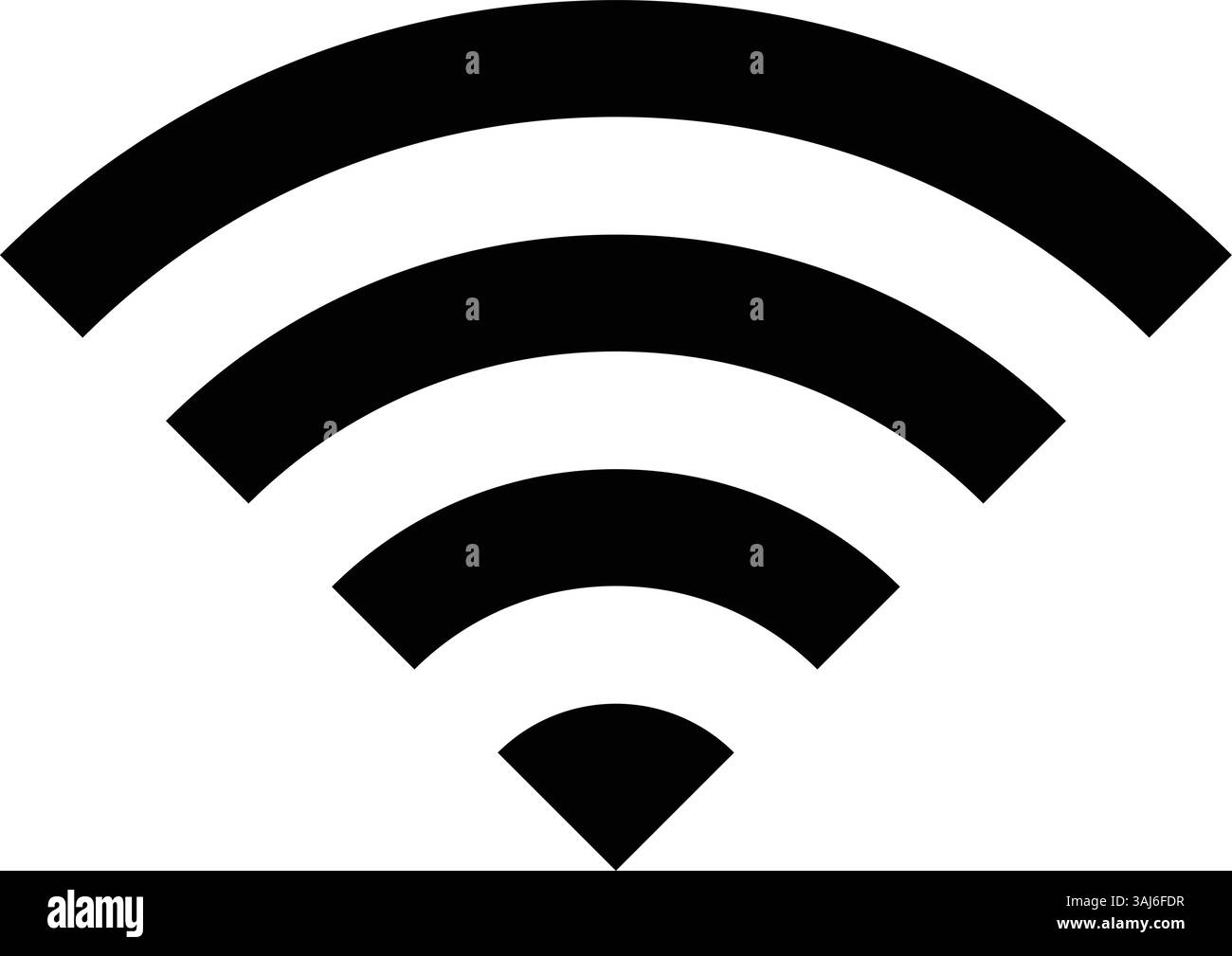 WiFi Signal Icon Vector – Wireless Internet Connection Symbol in Black ...