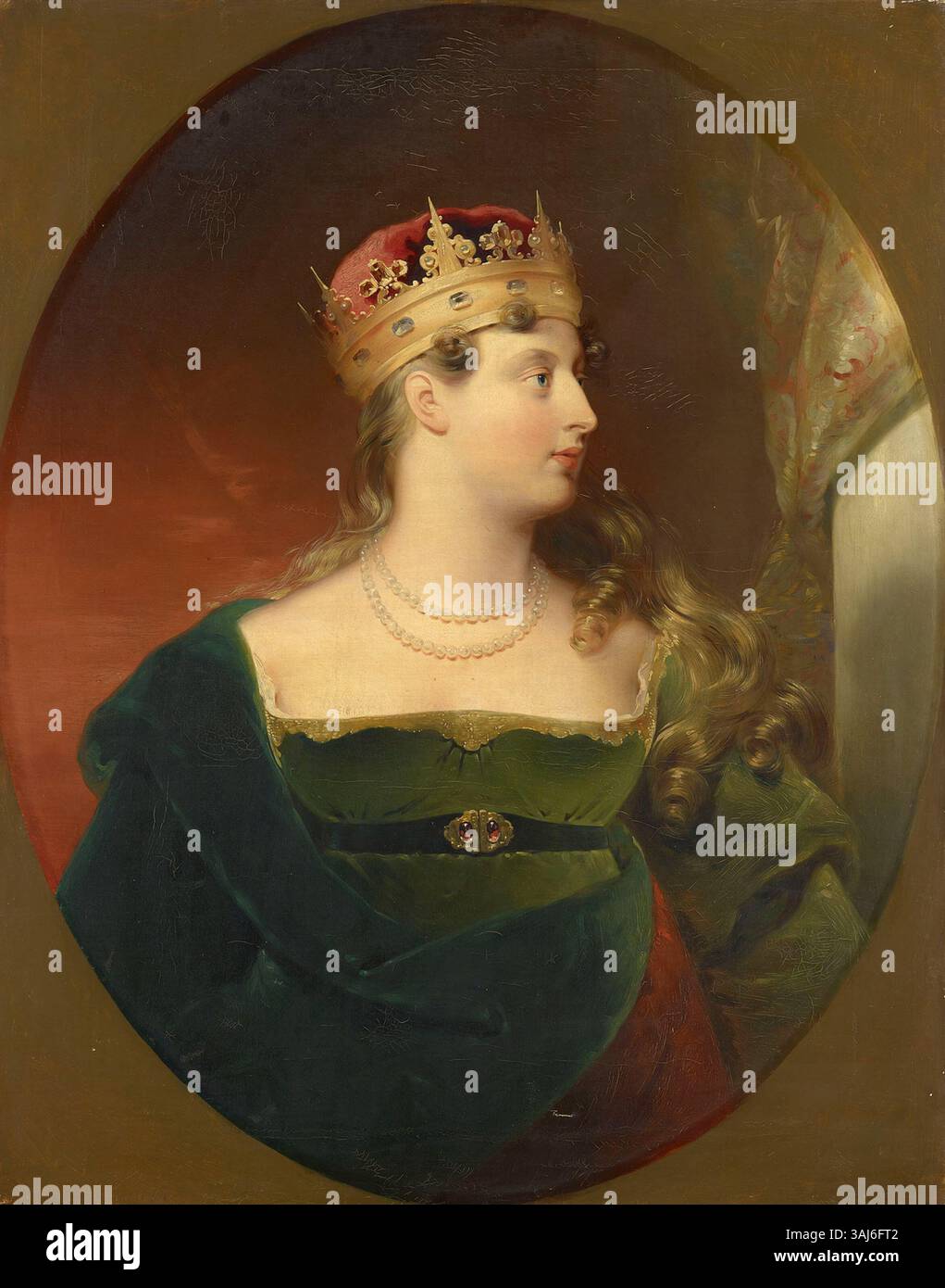 This 1845 portrait of Princess Charlotte, painted after George Sanders ...