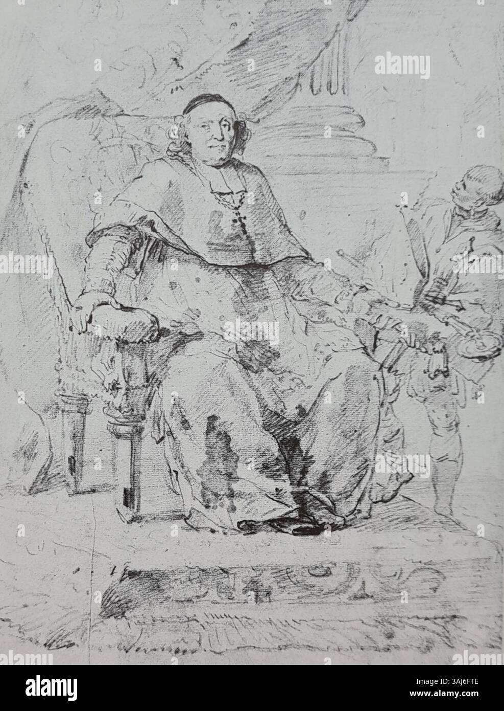 This 1694 drawing by Johann Rudolf Huber depicts Wilhelm Jakob Rinck von Baldenstein. It is a ...