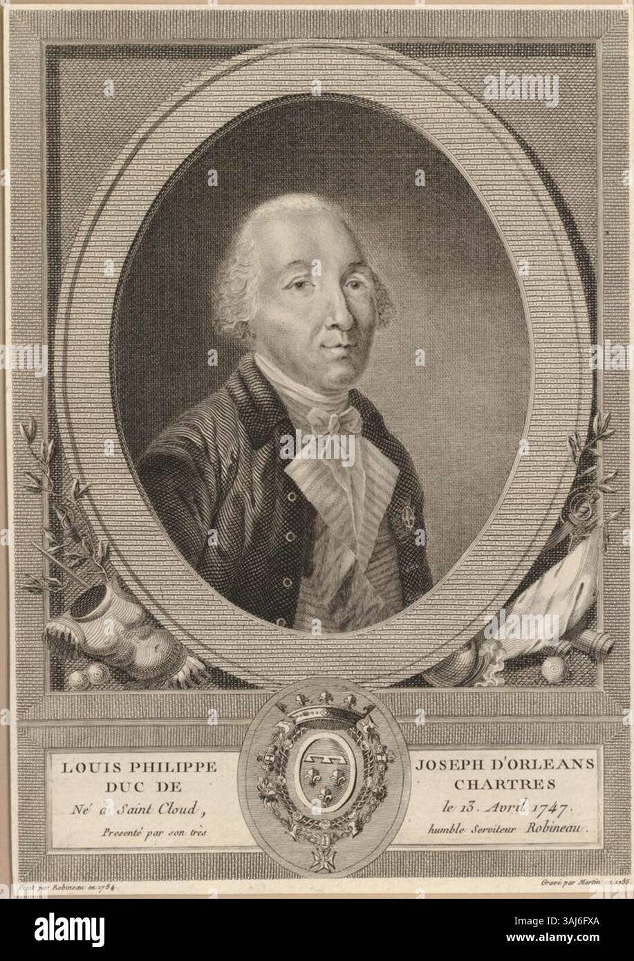 Portrait of Louis Philippe Joseph, Duke of Chartres, painted in 1784 by ...