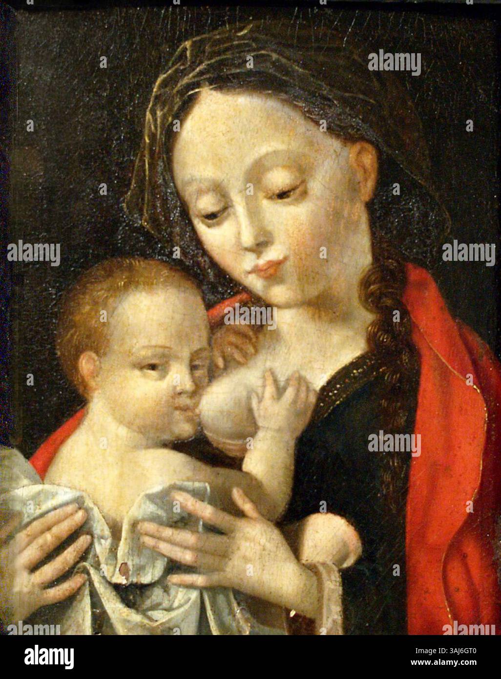 This circa 1515 Madonna and Child painting, created by the workshop of Joos van Cleve, is part ...