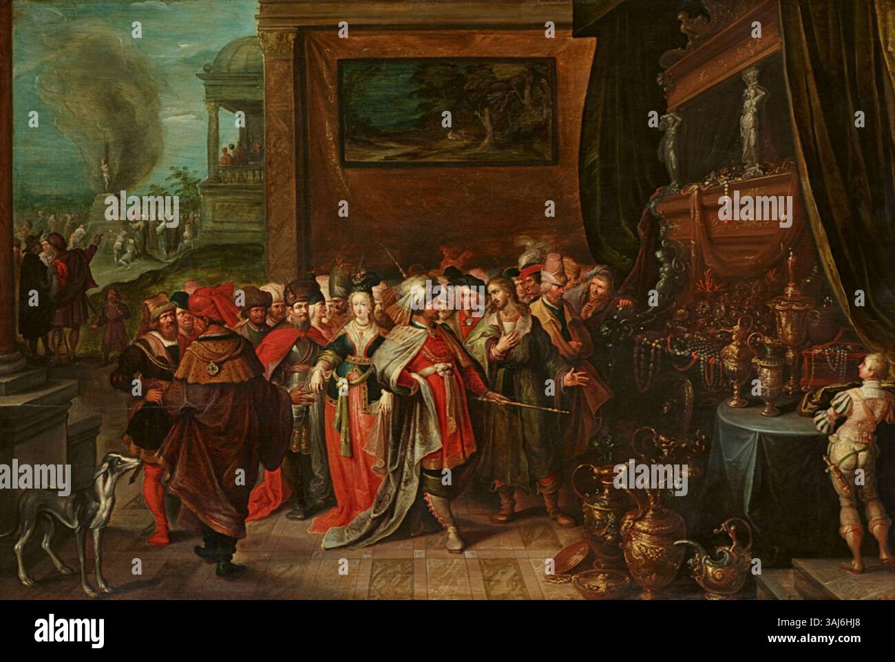 This 17th-century oil on panel painting by Frans Francken II and ...