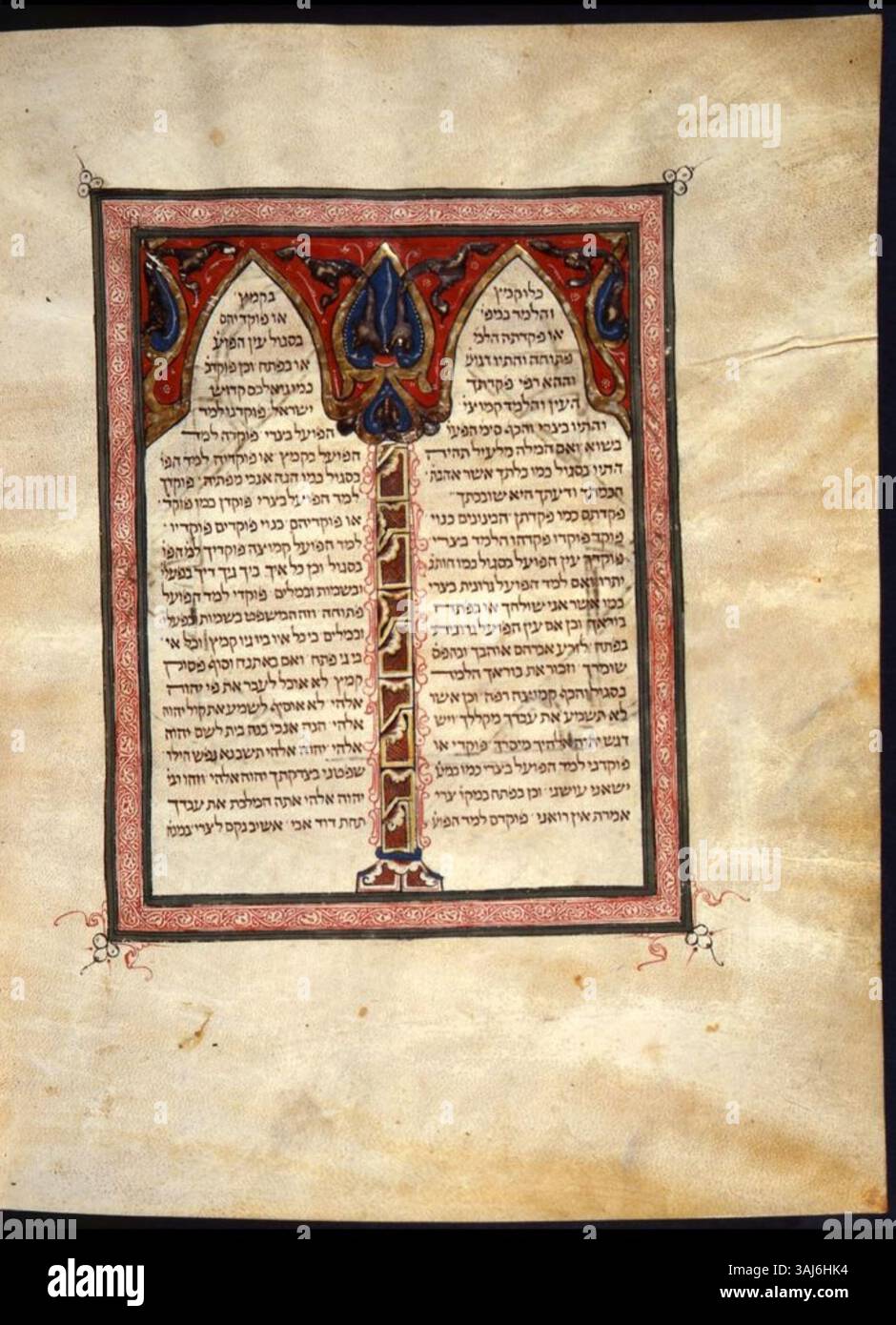 The Cervera Bible, from around 1300, is a Hebrew illuminated Sephardic ...