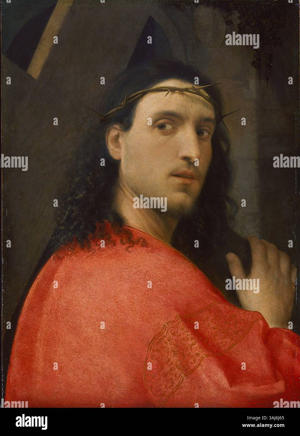This 1515 painting, titled 'Christ Carrying the Cross,' depicts Christ ...