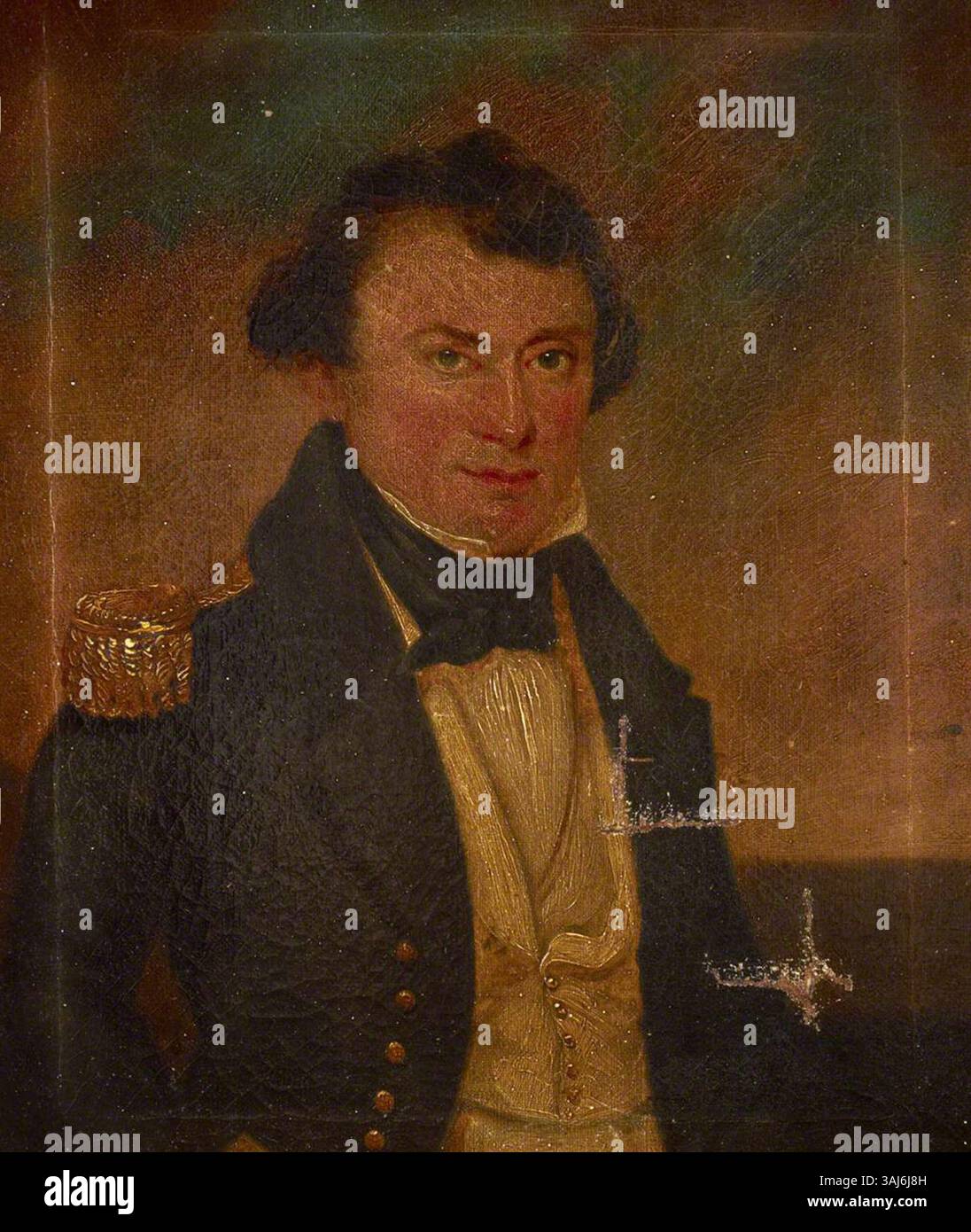 This 19th-century portrait depicts Lieutenant Thomas Burnet, a British ...