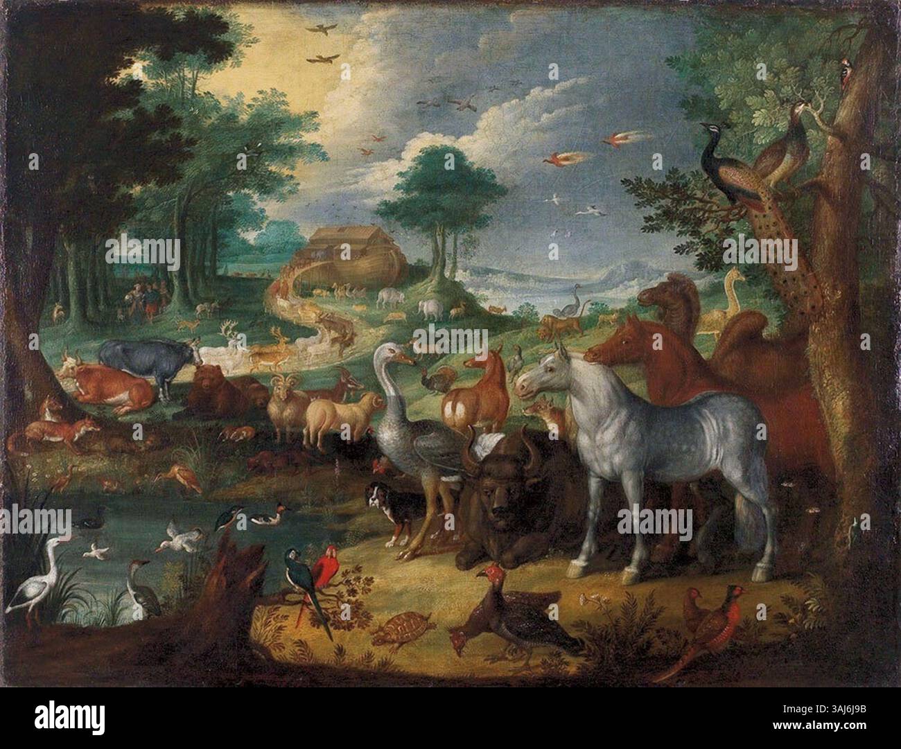This 17th-century painting by Peter Guesche depicts Noah’s Ark ...