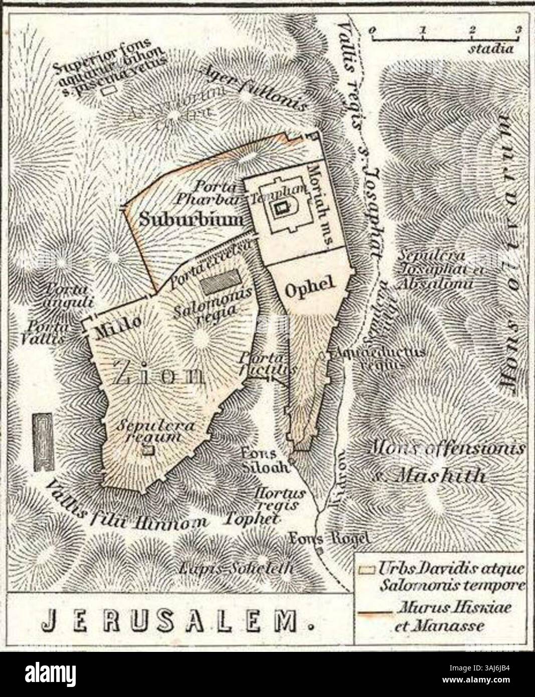 Karl Spruner von Merz's 1865 map of Israel, Canaan, and the Holy Land ...