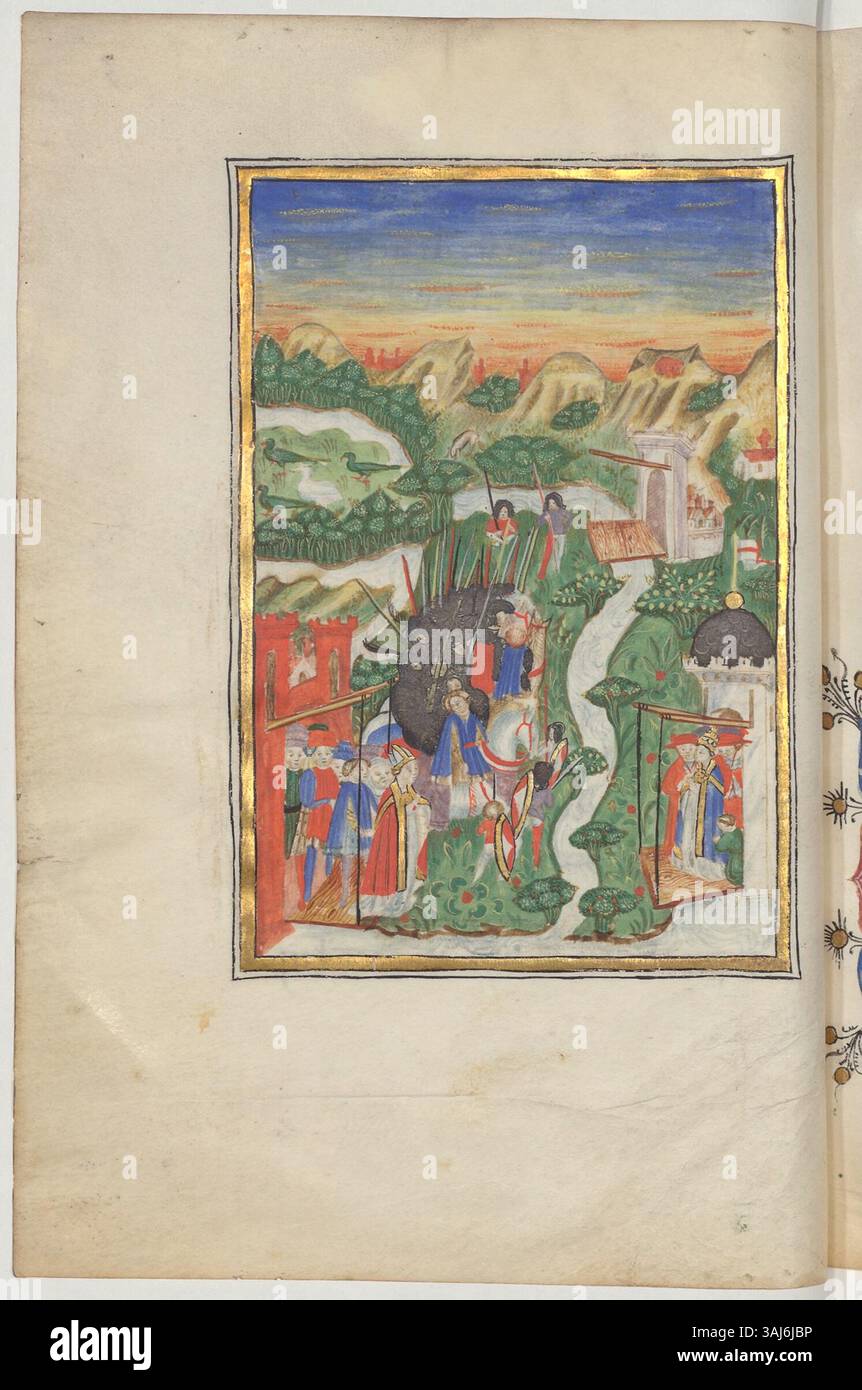 The 'Passio Mauricii et sotiorum ejus' manuscript, illuminated by an ...