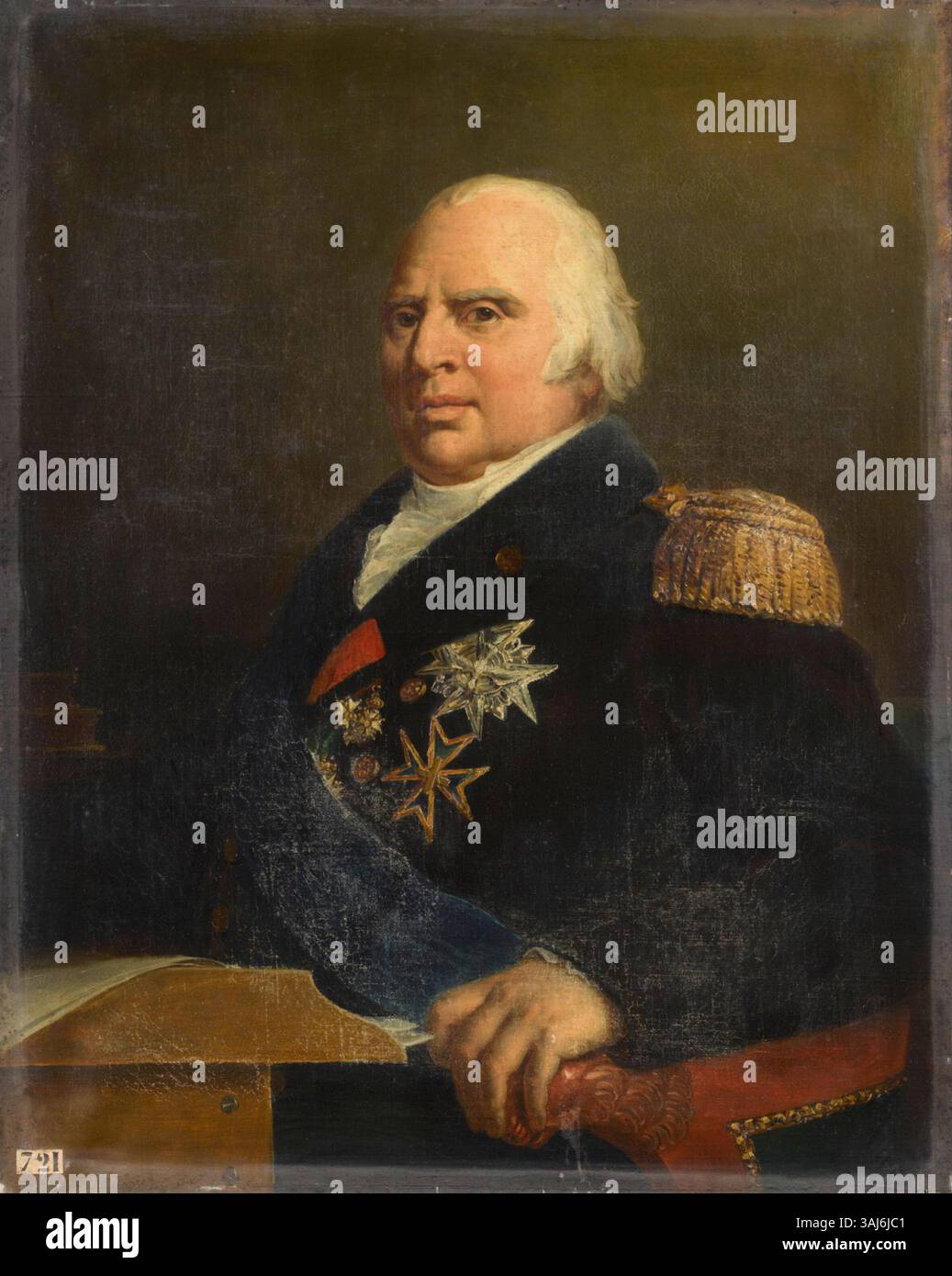 Louis XVIII, King of France, painted by Jean-Pierre Franque in 1837 ...
