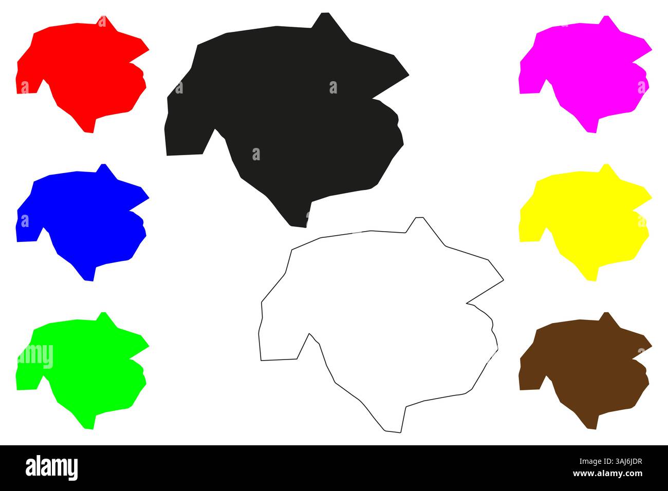 Hazaribagh city (Republic of India, State of Jharkhand) map vector ...