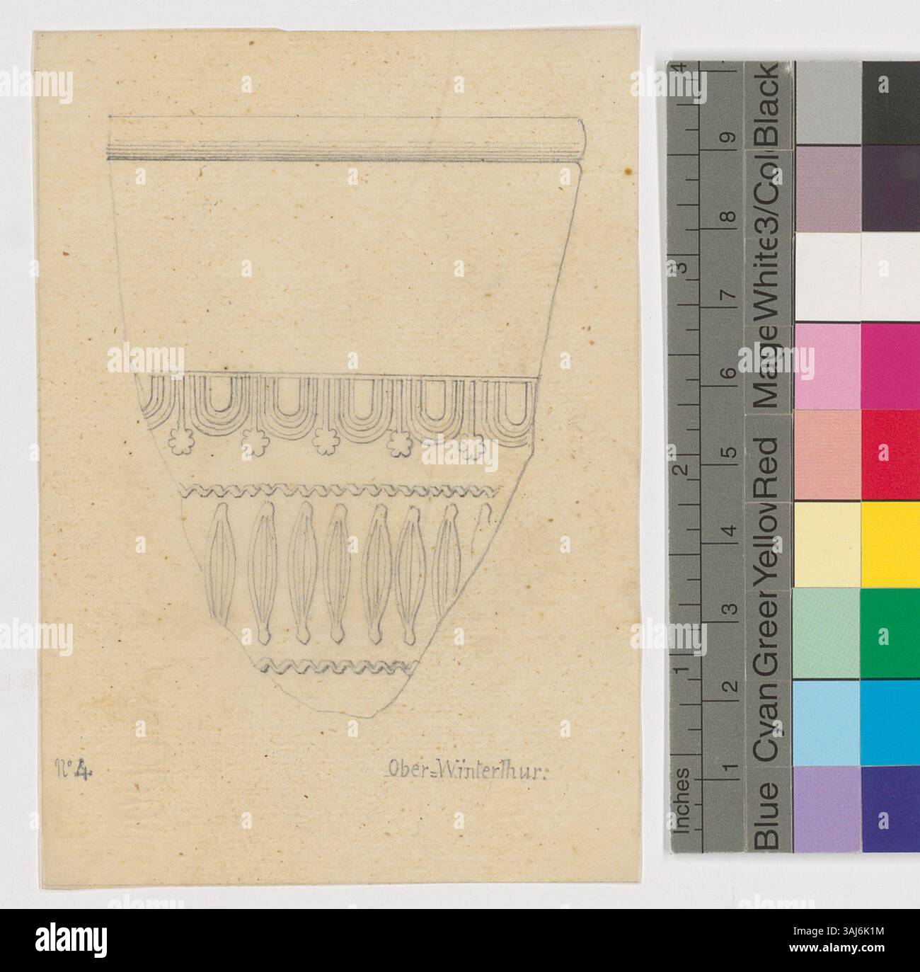 This drawing by Johann Rudolf Rahn, created between 1860 and 1910 ...