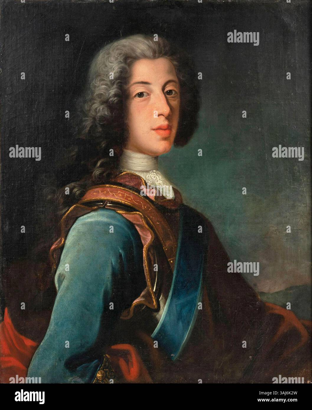 This 18th-century portrait, attributed to Jean-Baptiste van Loo, likely ...