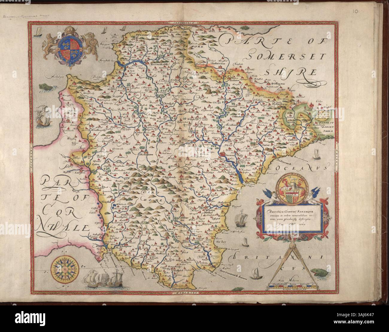 Christopher Saxton’s map of Devon, first published in 1583, is a ...