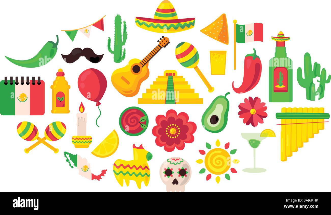 Food, musical instruments, clothing, toys, alcoholic beverages. Element ...