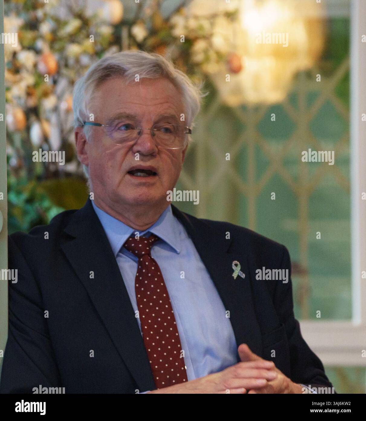 Hull, East Yorkshire, UK. April 10th 2025 Sir David Davis MP presents the Conservative Mayoral ...