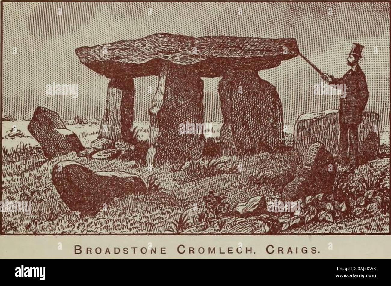 The Broadstone Cromlech, located in County Antrim, Northern Ireland, is ...