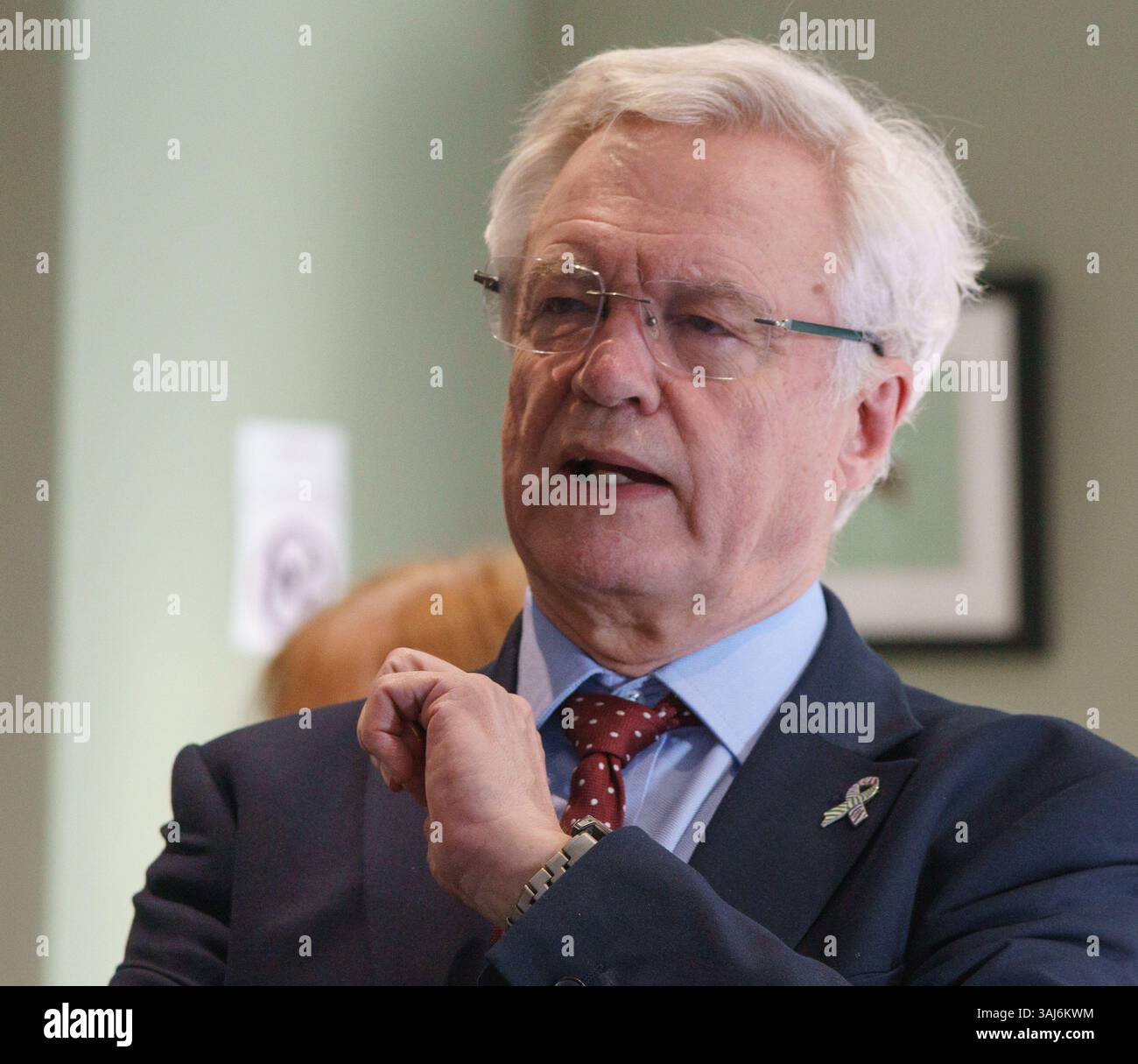 Hull, East Yorkshire, UK. April 10th 2025 Sir David Davis MP presents the Conservative Mayoral ...