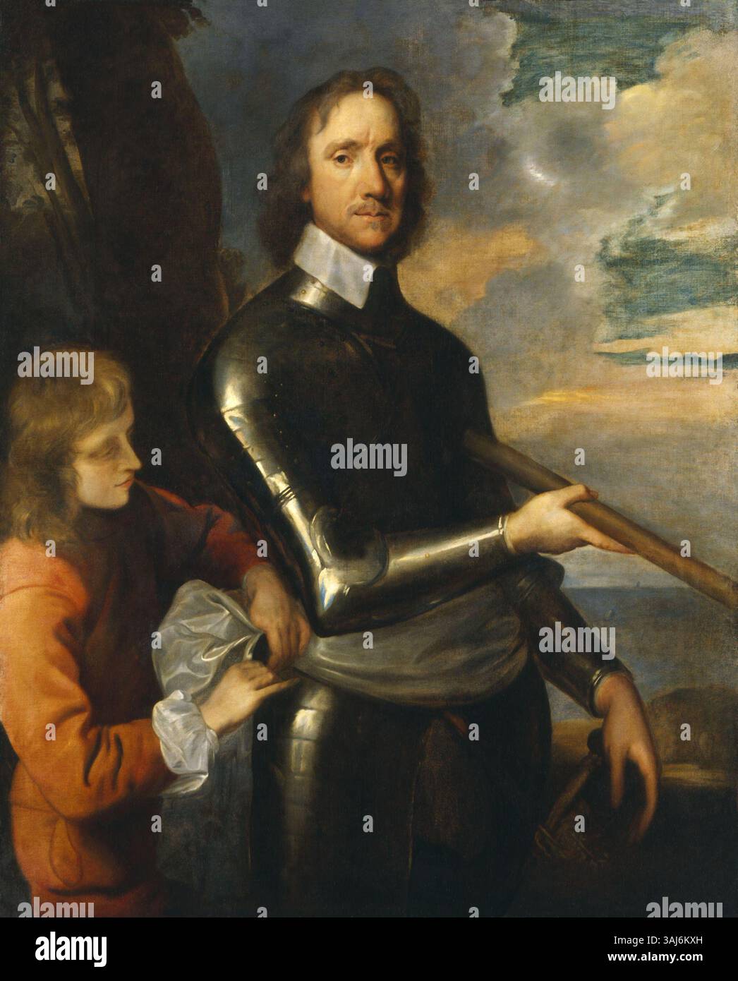 This portrait of Oliver Cromwell in full armor, painted by Robert ...