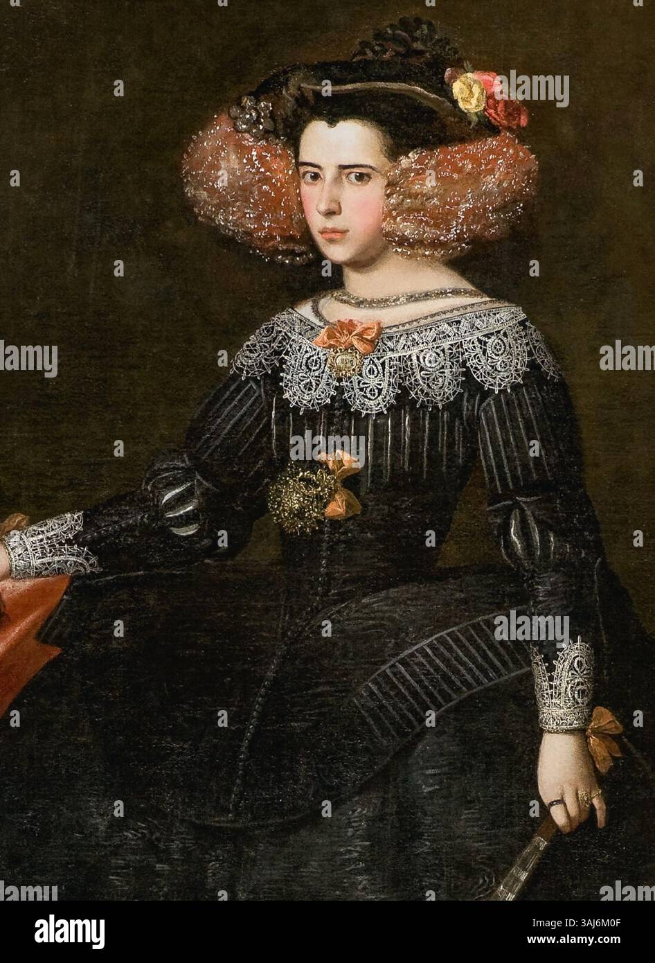 This portrait, attributed to Alonso Cano, depicts Luisa Maria Francisca ...